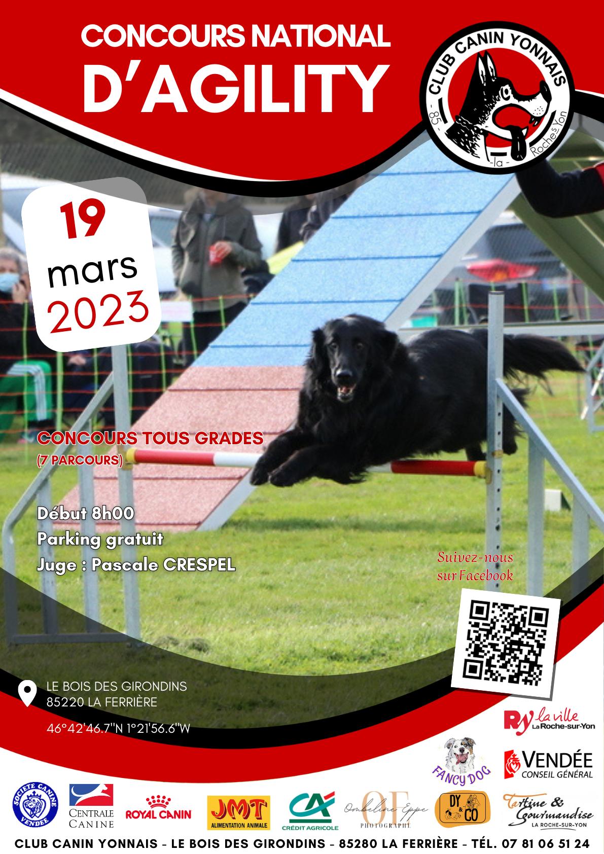 19 mars 2023 – Concours d’Agility ! – Club Canin Yonnais